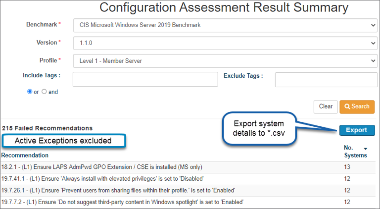 CIS-CAT Pro Dashboard Views of Configuration Data in v2.2.0