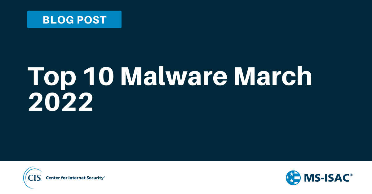 Top 10 Malware March 2022
