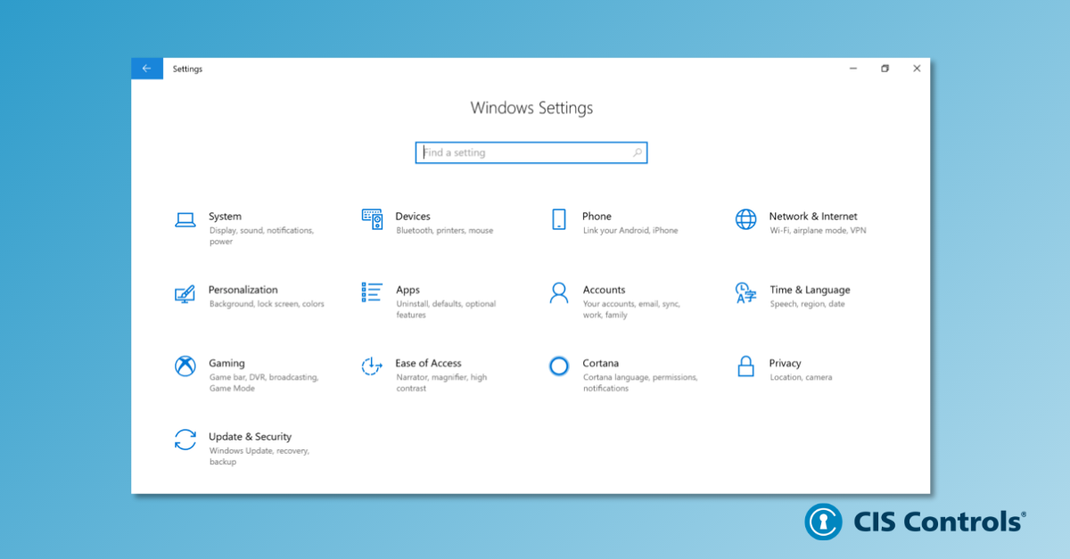 Cyber Hygiene Guidance for Windows 10